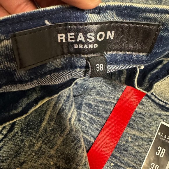 Reason | Jackets & Coats | Reason Mens Blue Collared Denim Jacket And ...